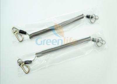 China Spring Steel Wire Coil Lanyard 1M Hands Free Retractable Tether for Fishing Tools for sale