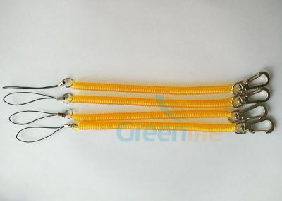 China Expandable Coiled Key Lanyard Wrist Key Holder 15CM Length with Deluxe Swivel for sale