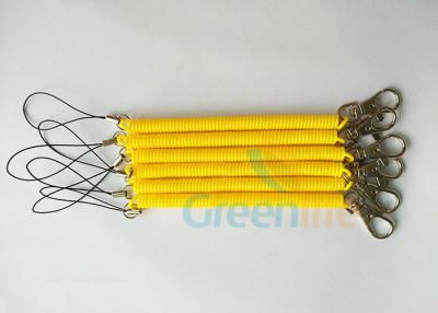 China Key Clip Elastic Spiral Coiled Security Tethers With Swivel Clip / Phone Loop for sale