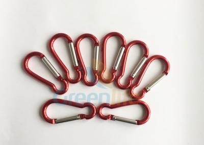 China Aluminum Snap Hook Carabiner 80mm Long Silver Keychain Clip for Bags Keys for sale