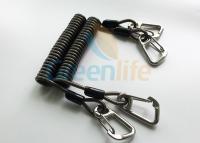 China Steel Reinforced Coil Tool Lanyard 125mm Retractable Extension Cord 100kg Load for sale