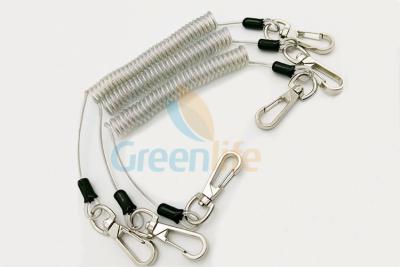 China Safety Clear Bungee Tool Lanyard Anti Lost Holder TPU 0.8x15x150mm for sale