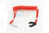 China Safety Red Jet Ski Lanyard 10cm Universal Outboard Motor Killcord with Key J Hook for sale