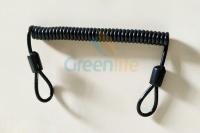 China Elasticated Black Bungee Tool Lanyard 7.0mm Double Loops 5kg Load Capacity for sale