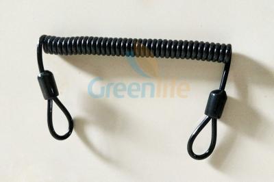 China Elasticated Black Bungee Tool Lanyard 7.0mm Double Loops 5kg Load Capacity for sale