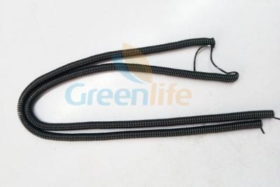 China Black Custom Coiled Cable 1 Meter Length for Stopdrop Tooling Safety Lanyard for sale