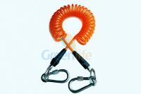 China Orange PU Coated Tool Lanyard 1.5M Extended Length Safety Scaffolding for sale