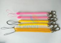 China Flex Colorful Plastic Coil Lanyard With Snap Hook / String Loop 1.2 - 3.0MM Diametre for sale
