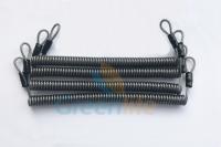 China Unstretchable 18cm PU Coil Tool Lanyard with Stainless Steel Core for Tool Safety for sale