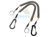 China PU Material Fishing Pliers Lanyard Rope Holder 6.5 Inch Aluminum Carabiner Black Tool for sale