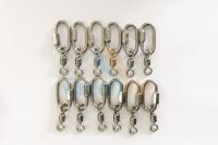 China Stainless Steel Oval Lanyard Fast Connection Ring M4 with Super Swivel 500kg Load for sale