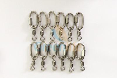 China Stainless Steel Oval Lanyard Fast Connection Ring M4 with Super Swivel 500kg Load for sale