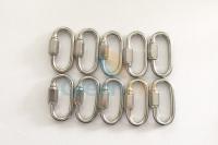 China Stainless Steel 304 Oval Carabiner Lanyard Parts M4 40mm Fast Connecting for sale