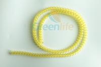 China Translucent Yellow Retractable Coil Cord , Flat Spiral Sup Coil Leash 1 Meter Length for sale
