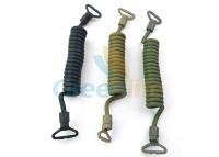 China PP Pistol Coil Lanyard Stretchable 1.2 Meter 6mm Diameter Tactical Handgun Tether for sale