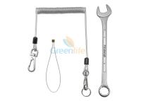 China Steel Core 2M Clear Safety Spring Lanyard Fall Protection Rope for Tools for sale