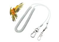 China Clear PU Coated Parrot Safety Rope Straps 3-20m Stainless Steel Core for sale