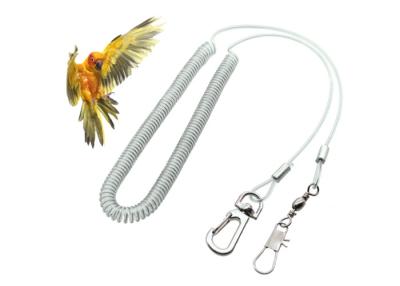 China Clear PU Coated Parrot Safety Rope Straps 3-20m Stainless Steel Core for sale