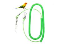 China TPU Coil Parrot Climbing Rope 10mm Coil 2.3mm Cord with Snap and Pin Holder Ends for sale