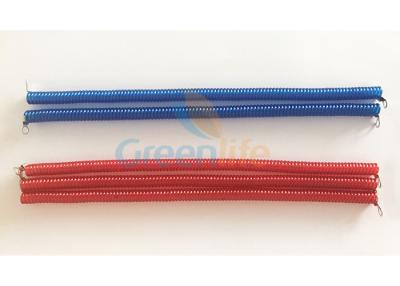 China TPU Coated Steel Wire Coil Lanyard 20cm Uncoiled Length 0.3mm Wire Diameter for sale