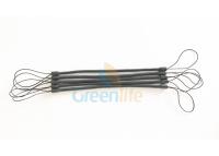 China Black 15CM Pen Coiled Leash With Nylon Loops for sale