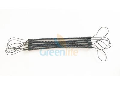 China Black 15CM Pen Coiled Leash With Nylon Loops for sale