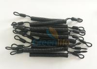 China Black Flexible Plastic Spring Tethers 5CM Long Loop Ends 2.5mm Cord 5kg Load for sale
