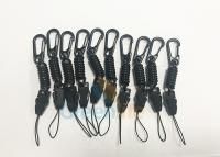 China Detachable Loop Clip Polyurethane Coiled Security Tether 2.5mm 80cm for sale