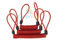 China Spiral Padlock Cable 0.8mm Steel Core 2M Length Plastic Coil Lanyard TPU for sale