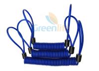 China 6.0mm PU Coated Expanding Coil Lanyard Stainless Steel Core 80-145mm for sale