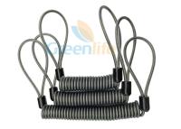 China Double Loops Bungee 1.2mm Steel Spring Coil Lanyard 2m Length for sale
