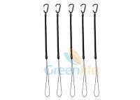 China 3mm Cord EVA Carabiner Anti Lost Coiled Tether for Mobile Phone 220mm Unstretched for sale