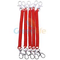 China Expandable Executive Swivels 1.2MM Plastic Spiral Key Lanyard for sale