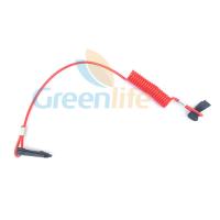 China Red 3.5mm TPU Jet Ski Safety Lanyard Kill Cord for Outboard Engines for sale