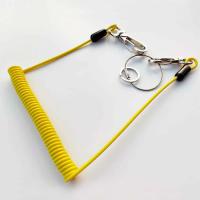 China Pantone Color TPU 5.0mm Coil Safety Lanyard for Scaffolding 2m Extended Length for sale