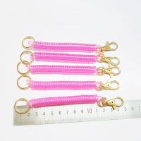 China Transparent Pink EVA 12cm Coil Spiral Key Tether TPU for sale