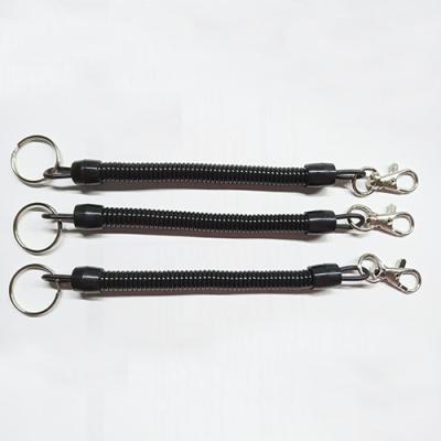 China Universal Expanding 1.2mm String Coil Key Holder with Split Ring 80cm for sale