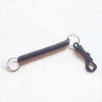China 1.5m Extended TPU Bungee Spiral Key Chain with Belt Clip 3mm Cord for sale