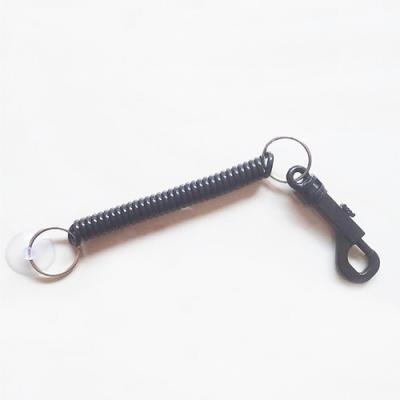 China 1.5m Extended TPU Bungee Spiral Key Chain with Belt Clip 3mm Cord for sale