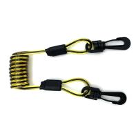 China Transparent Yellow Aluminum Crimp Coil Tool Lanyard 3mm Cord 100mm Coil ROHS for sale