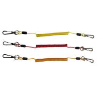 China Transparent Coloured Anti Lost Coiled Lanyard Tether 1.5m for sale