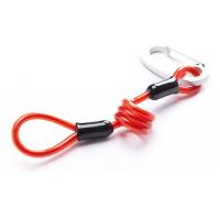 China 7.0mm Cord Red Plastic Spiral Tool Tether Stainless Steel for sale