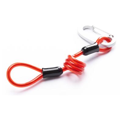 China 7.0mm Cord Red Plastic Spiral Tool Tether Stainless Steel for sale