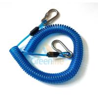 China 1.0MM Wire Inside Stretch Coil Tool Lanyard With Carabiners Both Ends for sale