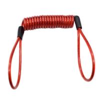 China 1.5mm Core Fall Protection Coiled Lanyard Cord 1.5M Working Length for Helmet Safety for sale
