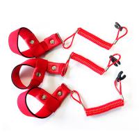 China Jobe Emergency Safety Spring Tool Leash Red with Soft Wrist Strap 1.5mm Cord for sale