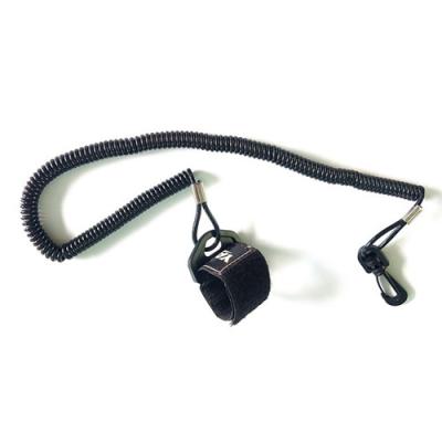 China PU Coiled Tool Lanyard 5m Extension Safety Wrist Leash for Fishing Kayak Boating Camping for sale