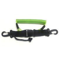 China TPU Coil Lanyard 1.5m Stretched Quick Release with Swivel Snap Hooks for Diving Gear for sale