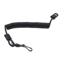 China 5.0mm Cord Coiled Spring Lanyard Pantone Color Polyurethane Tubing 1.2m Extended for sale