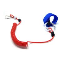 China 1.5M Stretched Fishing Coil Tool Lanyard Polyurethane Tubing Retention Leash for sale